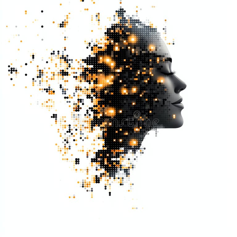 Abstract Representation of a Serene Human Mind Blending Technology and ...