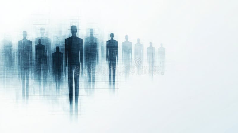 Abstract Representation of Shadowy Figures, Conveying a Sense of ...