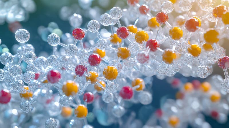 Abstract Representation of Sodium PCA Molecules in Dynamic Form Stock ...