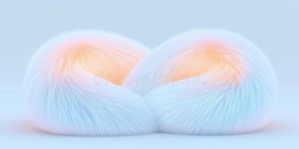Abstract Representation of Soft and Fluffy Furry Objects with Pastel ...