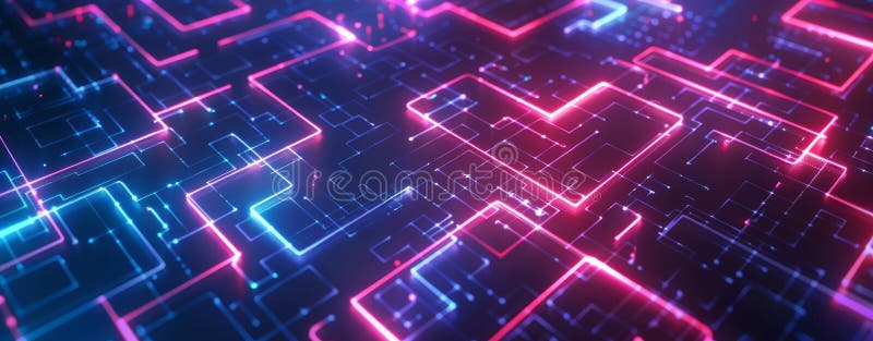An Abstract Representation of Software Bots Navigating through a Maze of Tasks, Showcasing RPA S ...