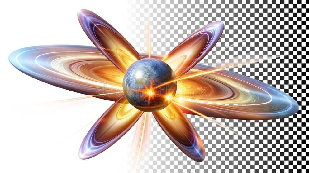 Abstract Geometric Solar System Planets Orbital Rings Png Transparent ...