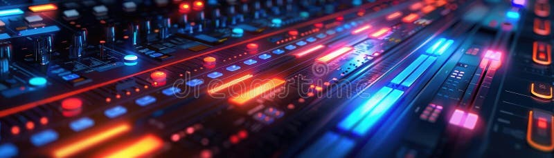 An Abstract Representation of a Sound Engineers Mixing Console with ...