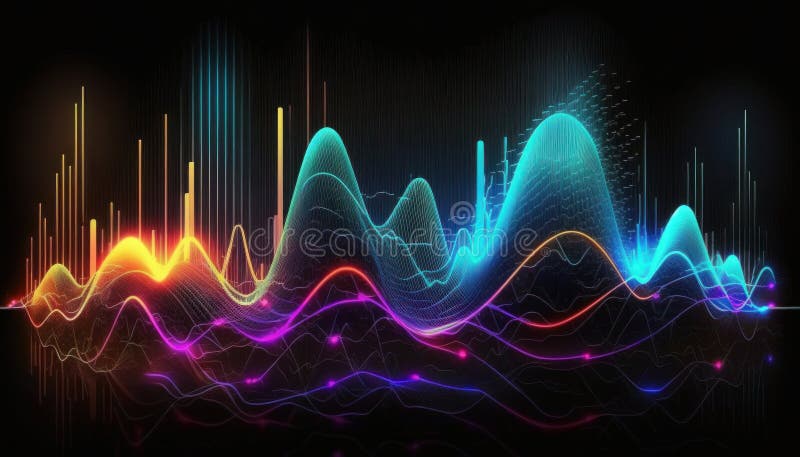 An Abstract Representation of Sound Waves and Music Frequencies ...