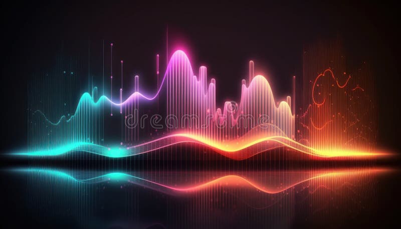 An Abstract Representation of Sound Waves and Music Frequencies ...
