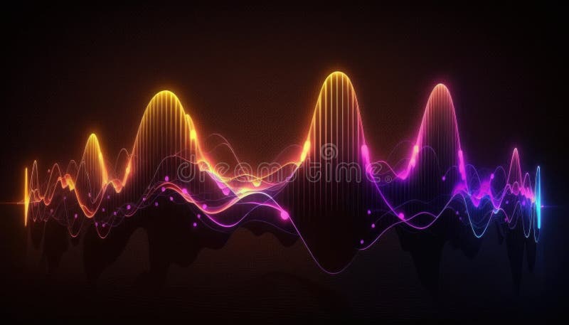 An Abstract Representation of Sound Waves and Music Frequencies ...