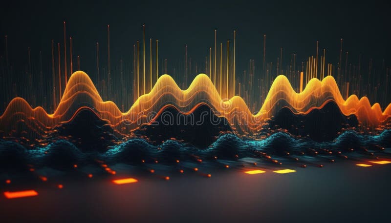 An Abstract Representation of Sound Waves and Music Frequencies ...