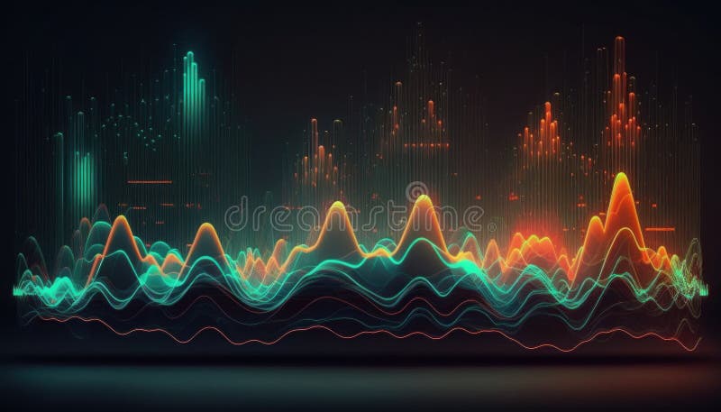An Abstract Representation of Sound Waves and Music Frequencies ...