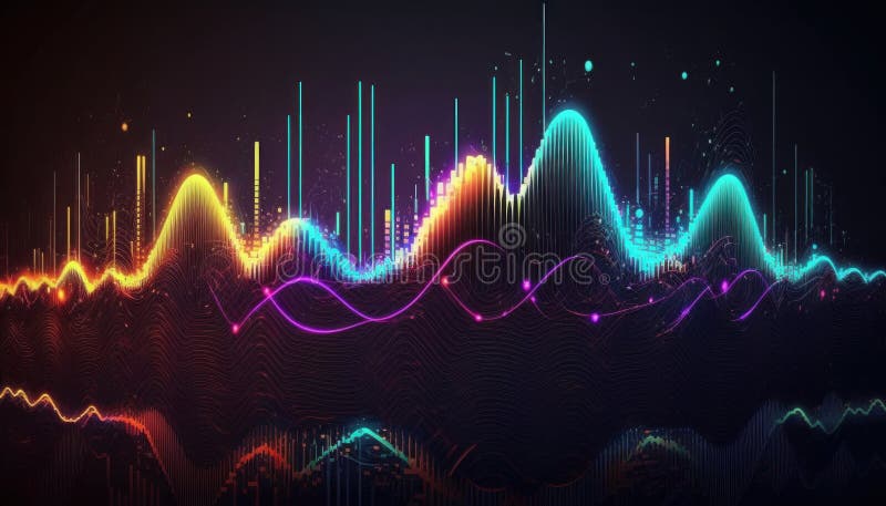 An Abstract Representation of Sound Waves and Music Frequencies ...