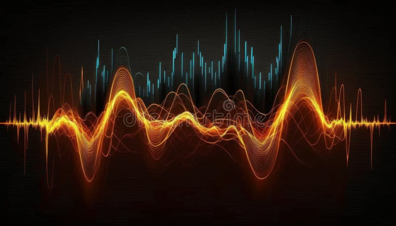 An Abstract Representation of Sound Waves and Music Frequencies ...