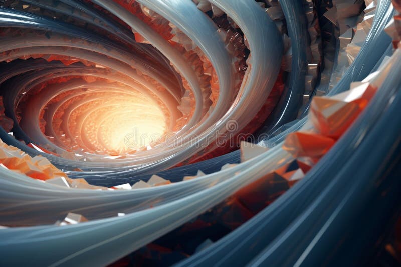 Abstract Representation of Space Folding and Stock Illustration ...