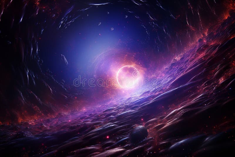 Abstract Representation of Space Vortex and Black Hole. Generative by ...