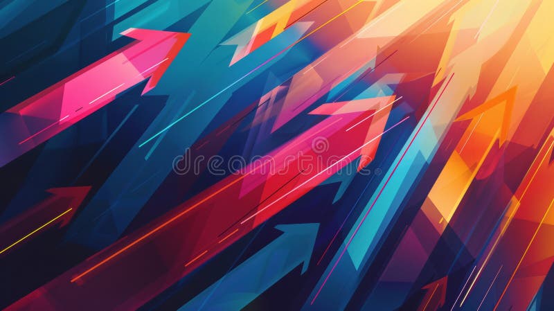 Abstract Representation of Success through a Series of Ascending Arrows ...