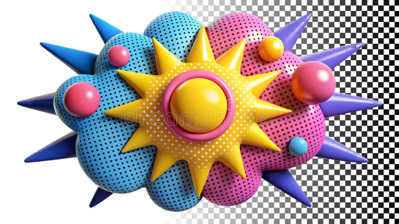 Sun and Star Abstract Shapes Stock Vector - Illustration of blob, fire ...