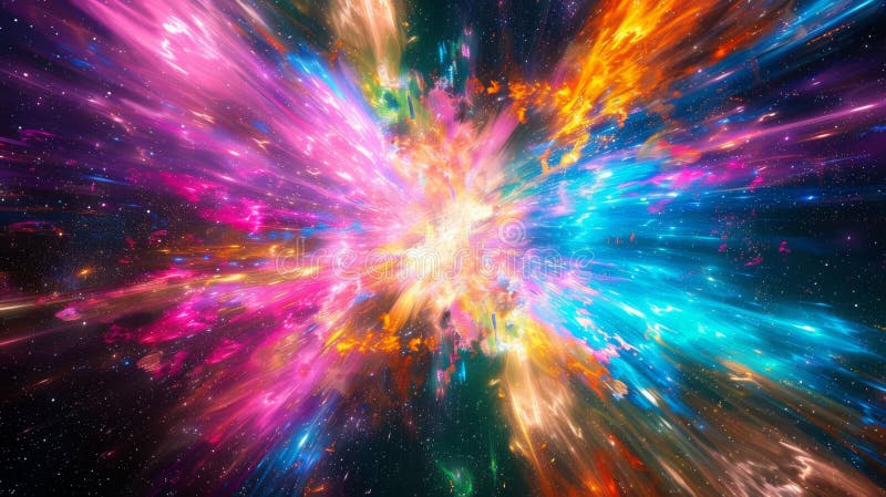 An Abstract Representation of a Supernova Explosion, a Dazzling Burst ...