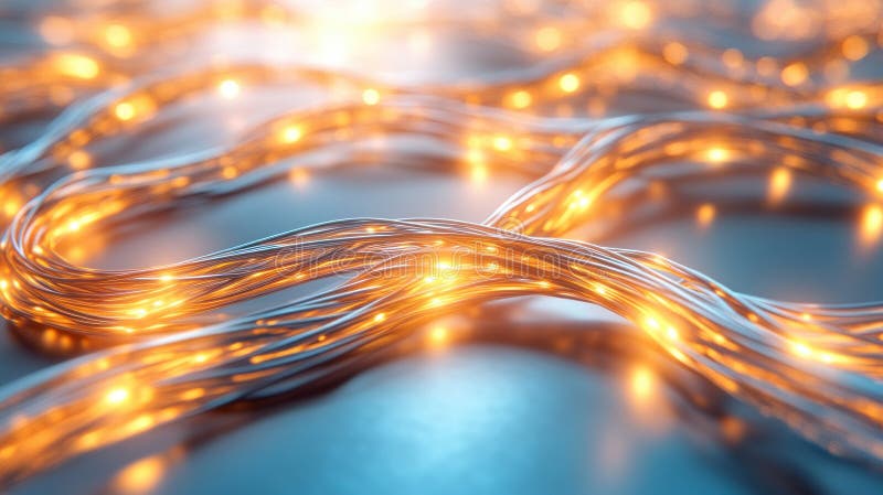 Abstract Representation of Teamwork in a Study Group, Glowing Lines ...