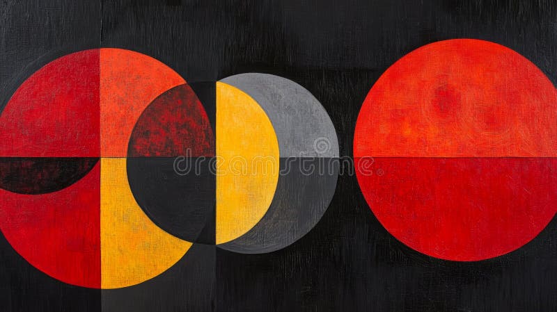 Abstract Representation of Three Interconnected Circles, a Venn Diagram ...