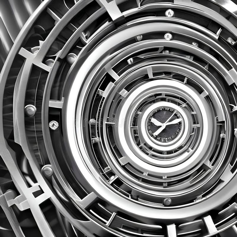 An Abstract Representation of Time, with Swirling Clocks and Floating ...