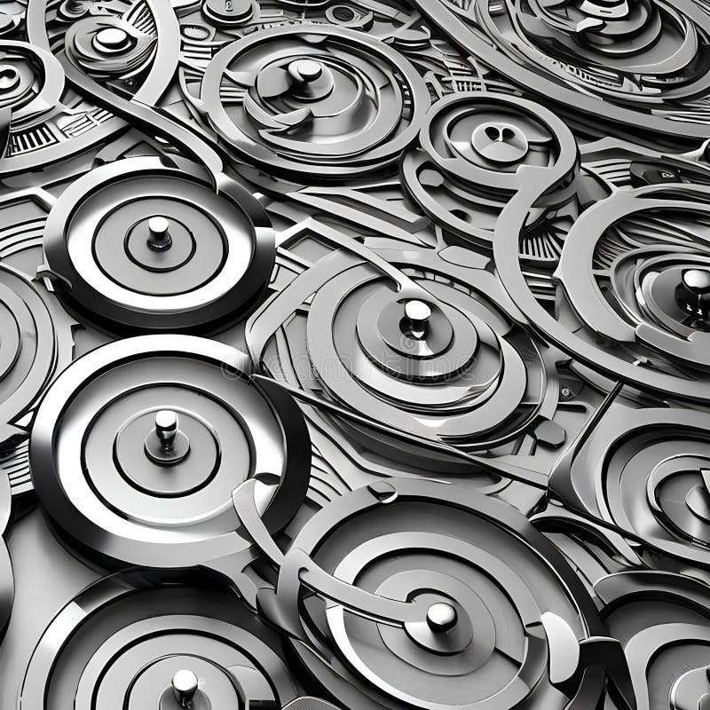 An Abstract Representation of Time, with Swirling Clocks and Floating ...