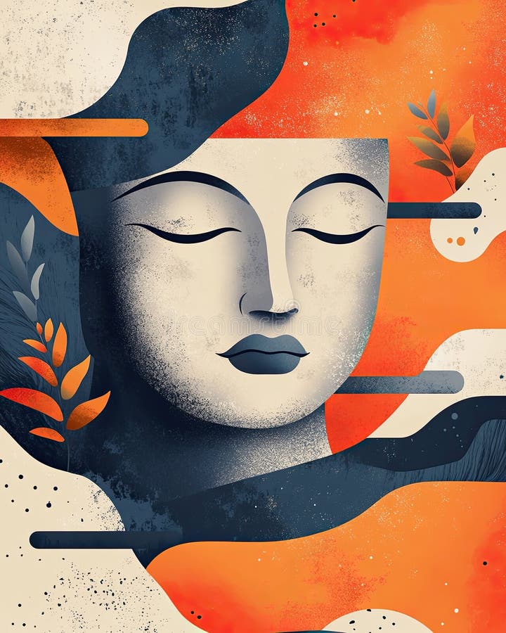 Abstract Representation of Tranquility and Self-awareness in Vibrant ...