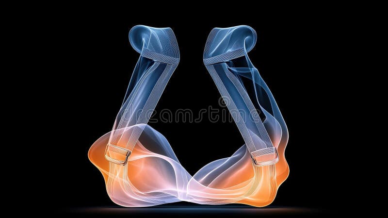 Abstract Representation of Two Colorful Straps with Ethereal Smoke ...