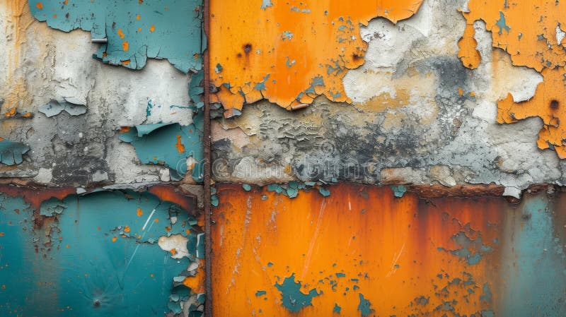 An Abstract Representation of Urban Decay, Featuring Rusty Metal ...