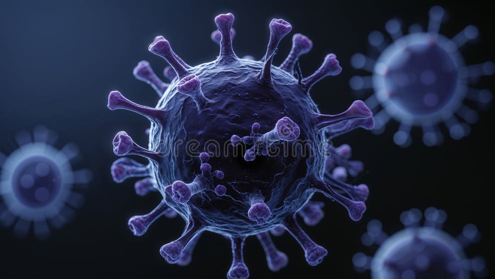Abstract Representation of Virus Bacteria Cell Structure Stock Photo ...