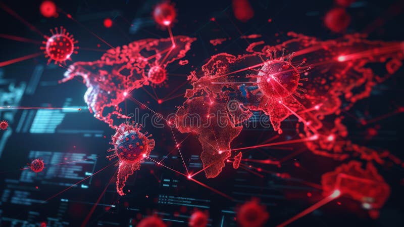 Abstract Representation of Virus Impact Globally Stock Image - Image of ...