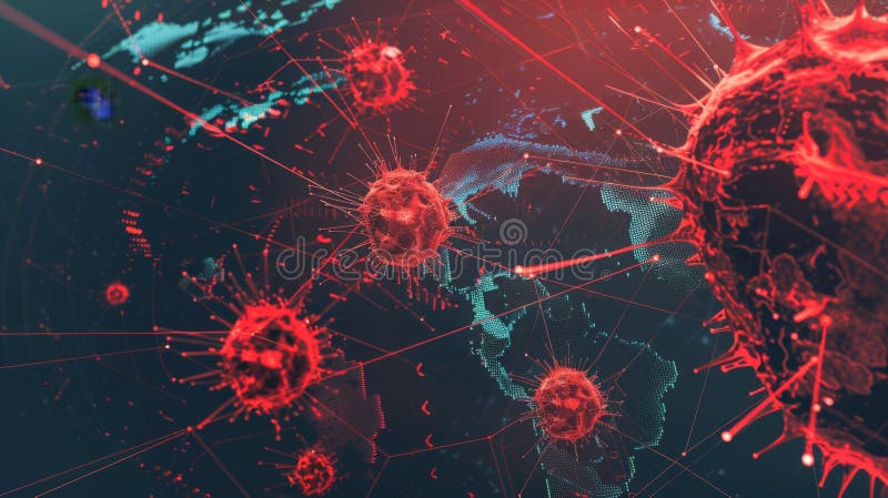 Abstract Representation of Virus Impact Globally. Stock Photo - Image ...