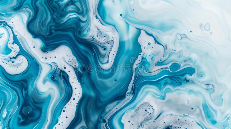 An Abstract Representation Water Characterized Fluidity Blue Hues Wavy ...