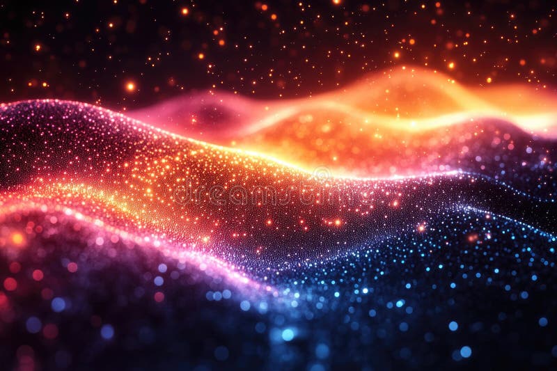 Abstract Representation of a Wave of Light Stock Image - Image of ...