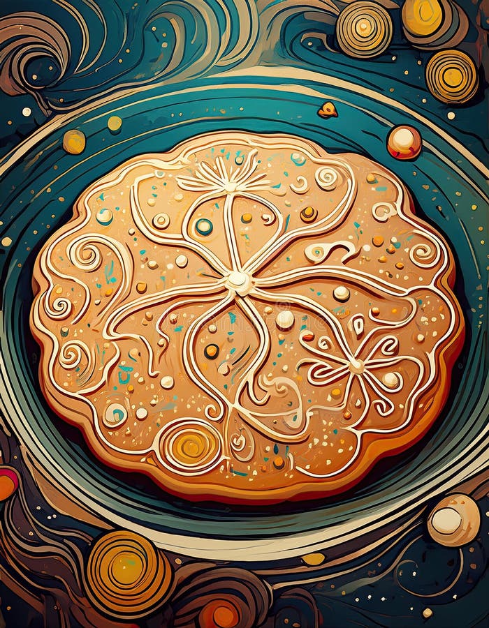 Abstract Representation of a Whimsical Sugar Cookie Inspired by Cosmic ...