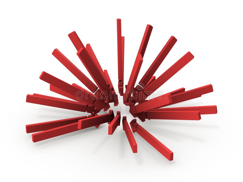 An Abstract that Represents a Concentrated Attack. Lots of Arrows ...