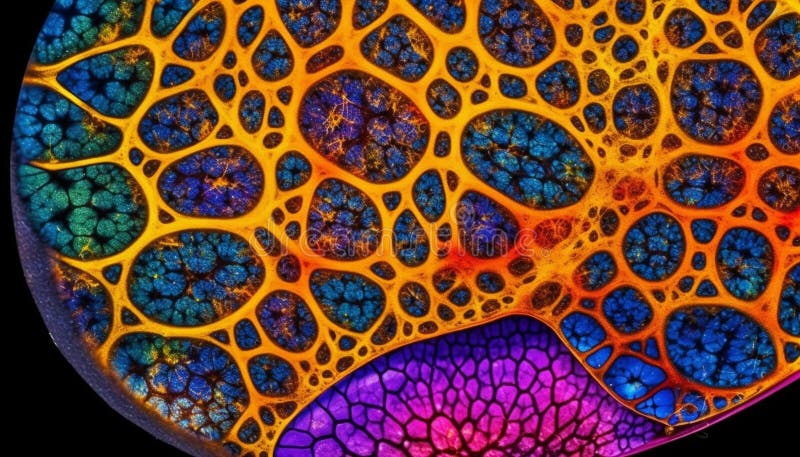 Abstract Reptile Design with Multi Colored Animal Markings on Blue ...