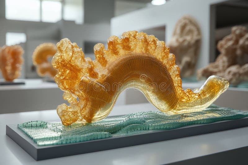 AI-Generated Amber Sculpture Stock Illustration - Illustration of ...