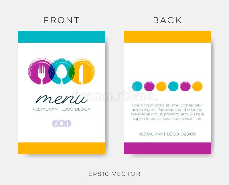 Abstract Restaurant Menu Template Stock Vector - Illustration of ...
