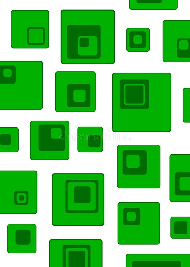 Retro Green Squares Background Stock Illustration - Illustration of ...