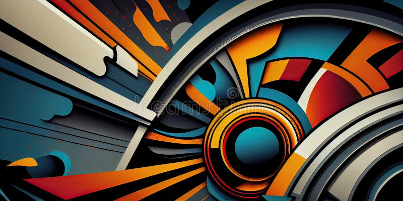 Abstract Retro Art Background. Stock Illustration - Illustration of ...