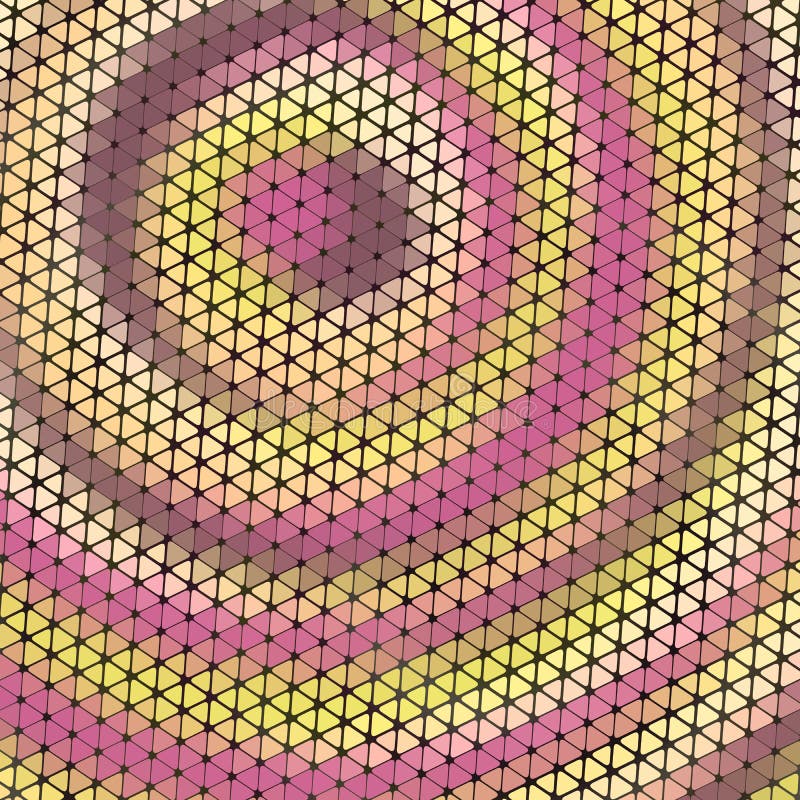 Abstract Retro Artistic Low Polygon Triangle Strip with Geometric Grid ...