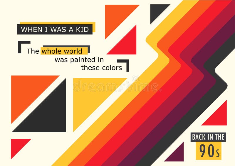 Abstract Retro Background Back in the 90s Stock Vector - Illustration ...