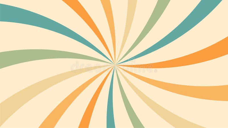 Abstract Retro Background with Curve Sunburst Rays Stock Vector ...
