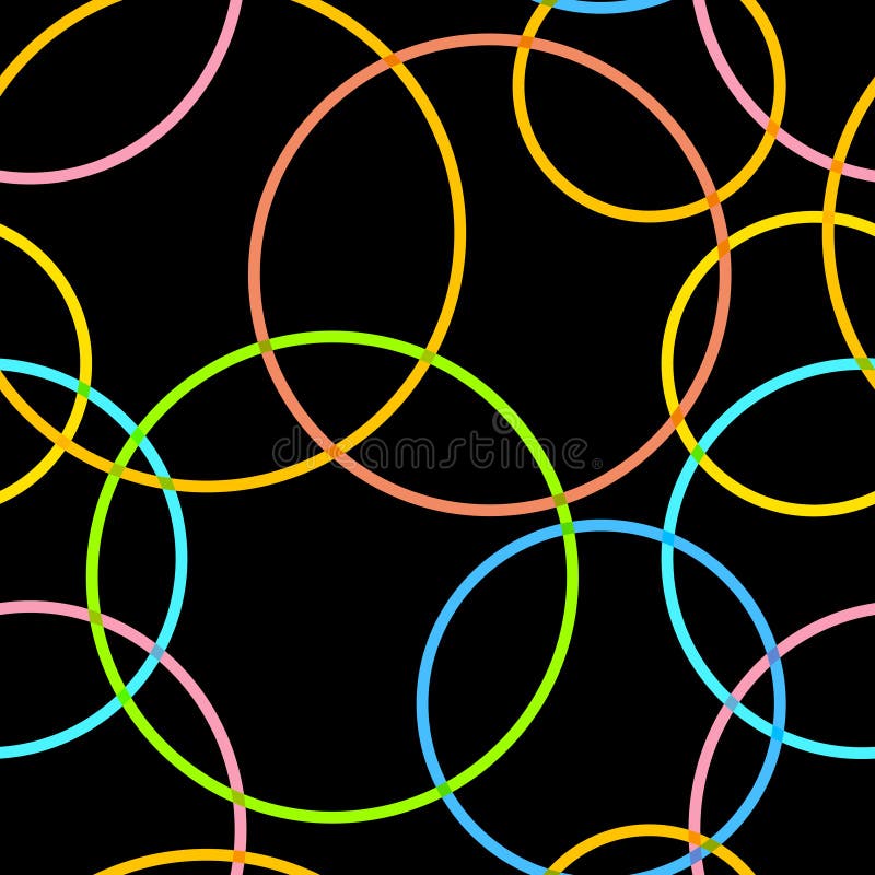 Abstract Retro Circles Seamless Pattern. Stock Vector - Illustration of ...