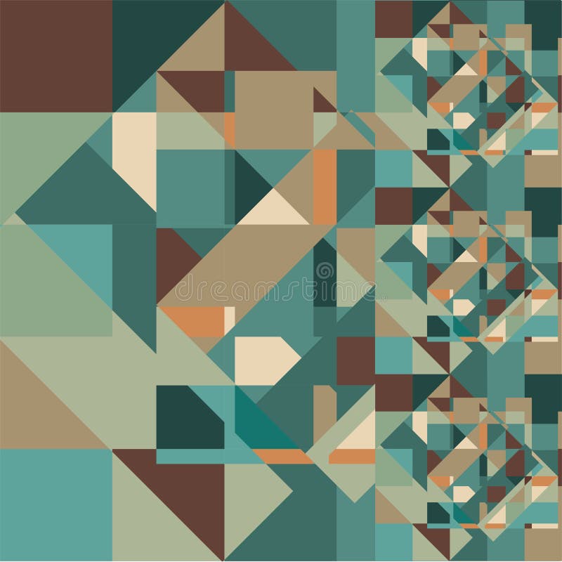 Abstract Retro Geometric Background. Vector Stock Illustration ...