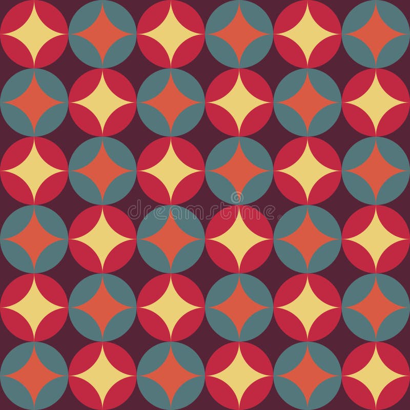Abstract Retro Geometric Pattern Stock Illustration - Illustration of ...