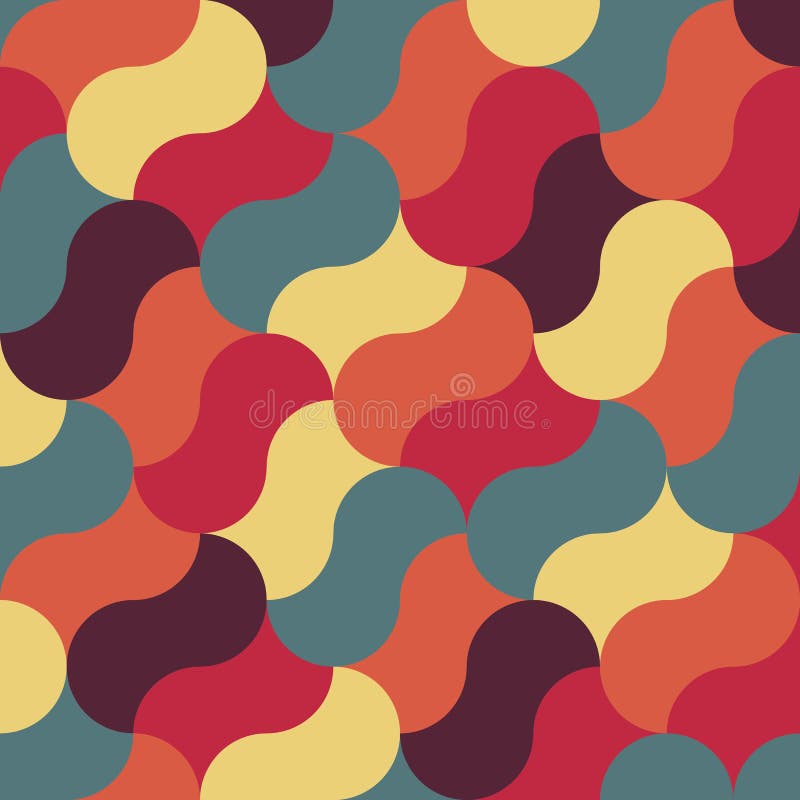 Abstract Retro Geometric Pattern Stock Illustration - Illustration of ...
