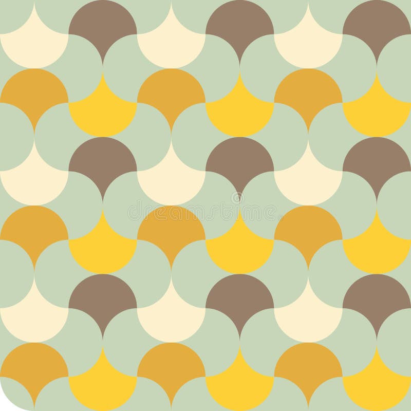 Abstract Retro Geometric Seamless Pattern Stock Illustration ...