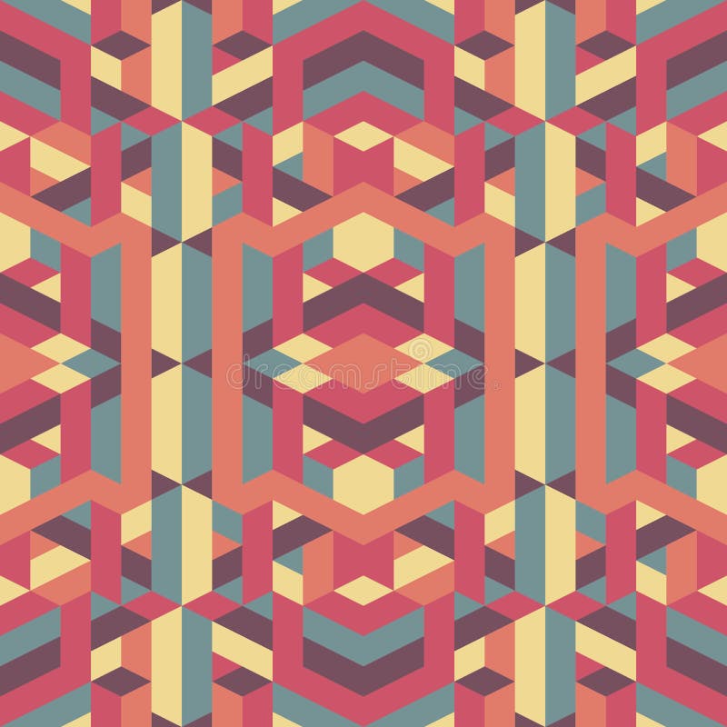 Abstract Retro Geometric Pattern Stock Vector - Illustration of retro ...