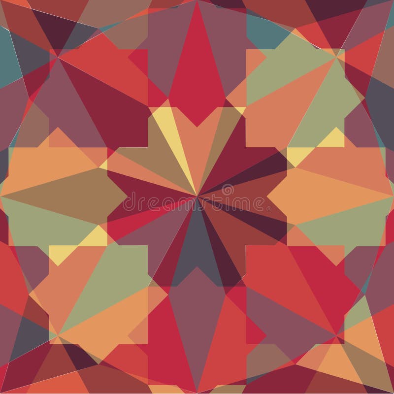 Abstract Retro Geometric Pattern Stock Illustration - Illustration of ...