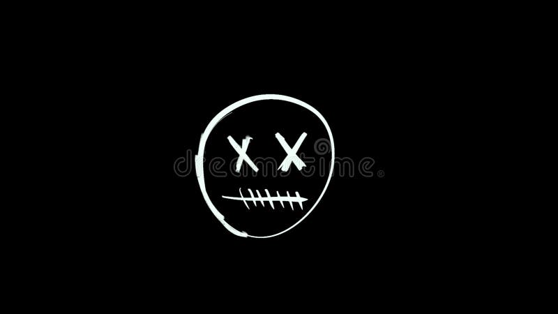 Abstract Retro Hand-drawn Monochromatic Video Animation Loop with Shape ...