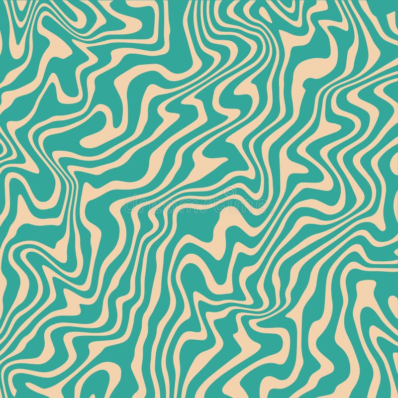 Abstract Retro Hypnotic Wavy Lines Pattern. Trendy Groovy Square ...